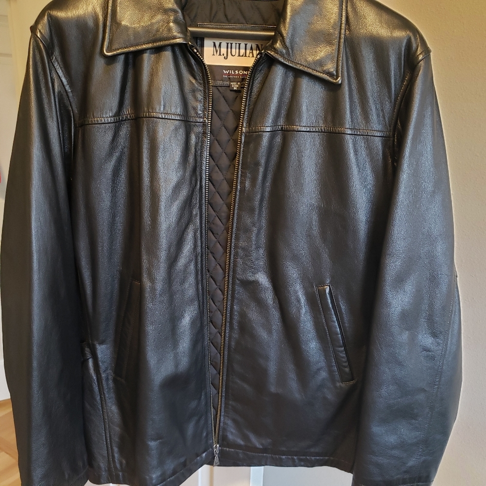 Mens Wilson Leather Jacket - Gem